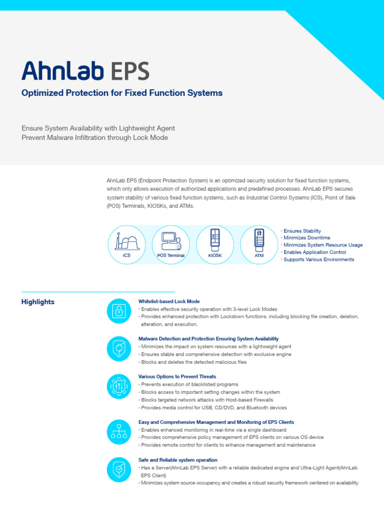 Ahnlab Eps 브로셔 | PDF | Operating System | Microsoft Windows