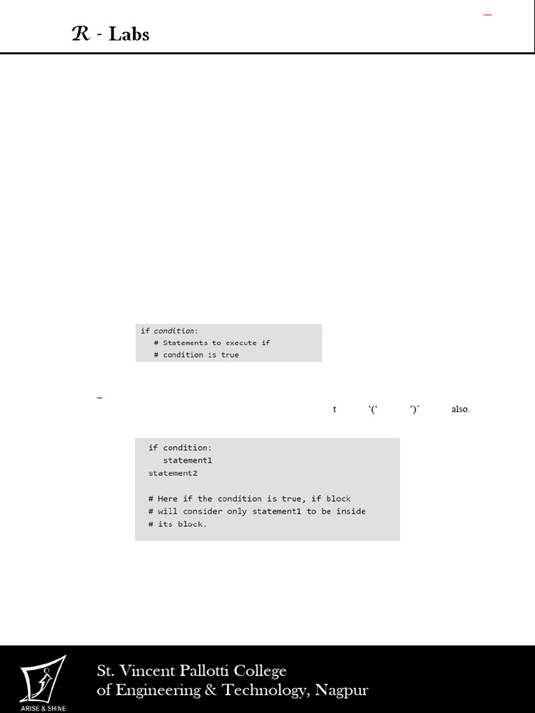 PYTHON_DecisionMaking | PDF | Software Development | Computing PYTHON_DecisionMaking | PDF | Software Development | Computing