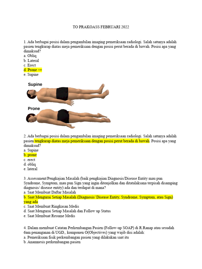 Contoh TO Pra Koas | PDF