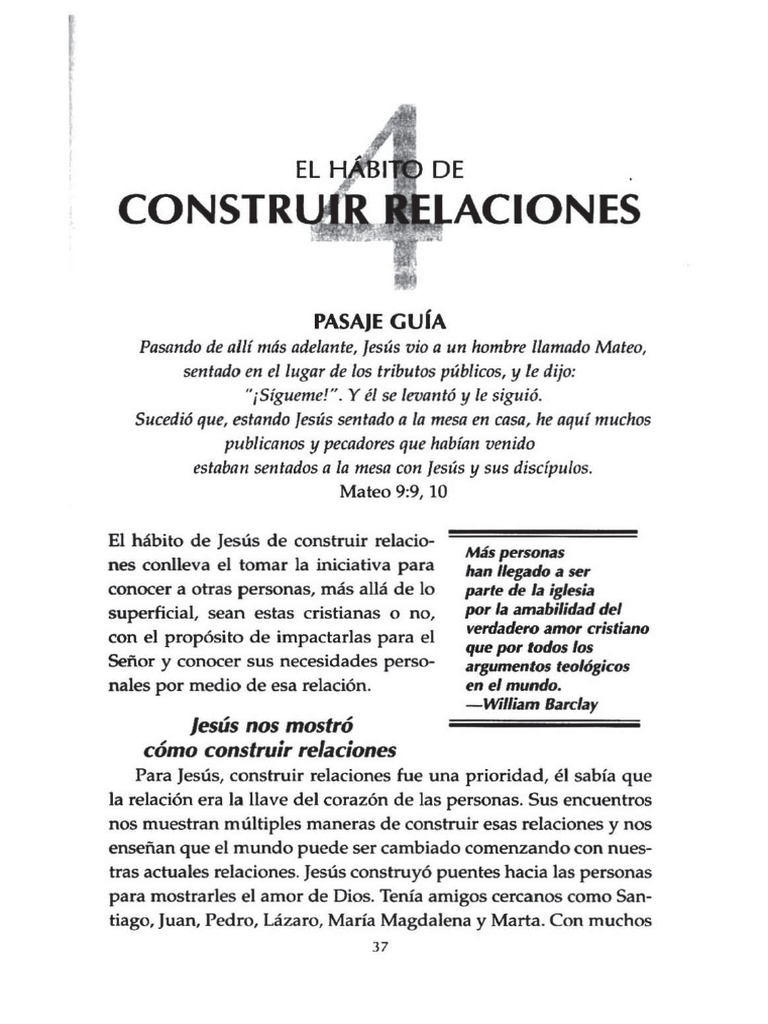 4 EL HABITO DE CONSTRUIR RELACIONES | PDF