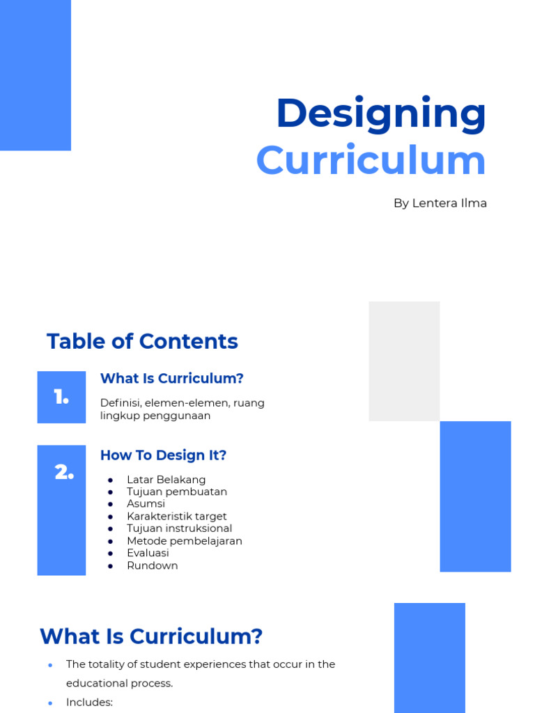 Designing Curriculum | PDF