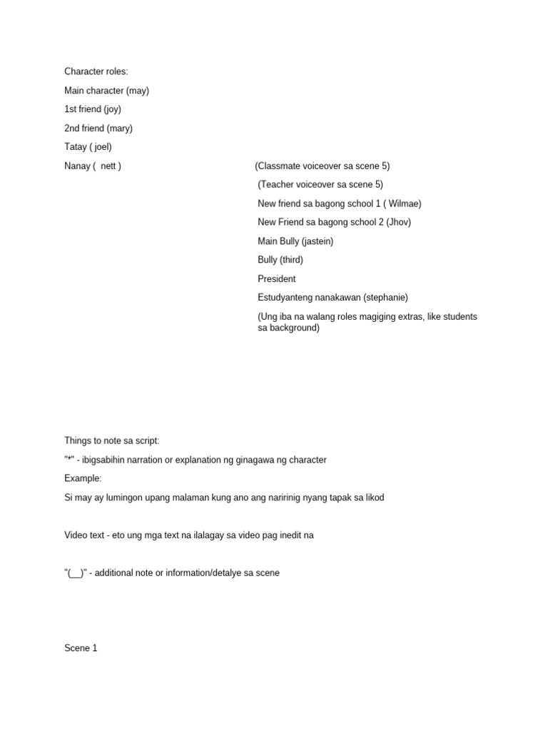AP-FILM-SCRIPT (Pagbabago) | PDF