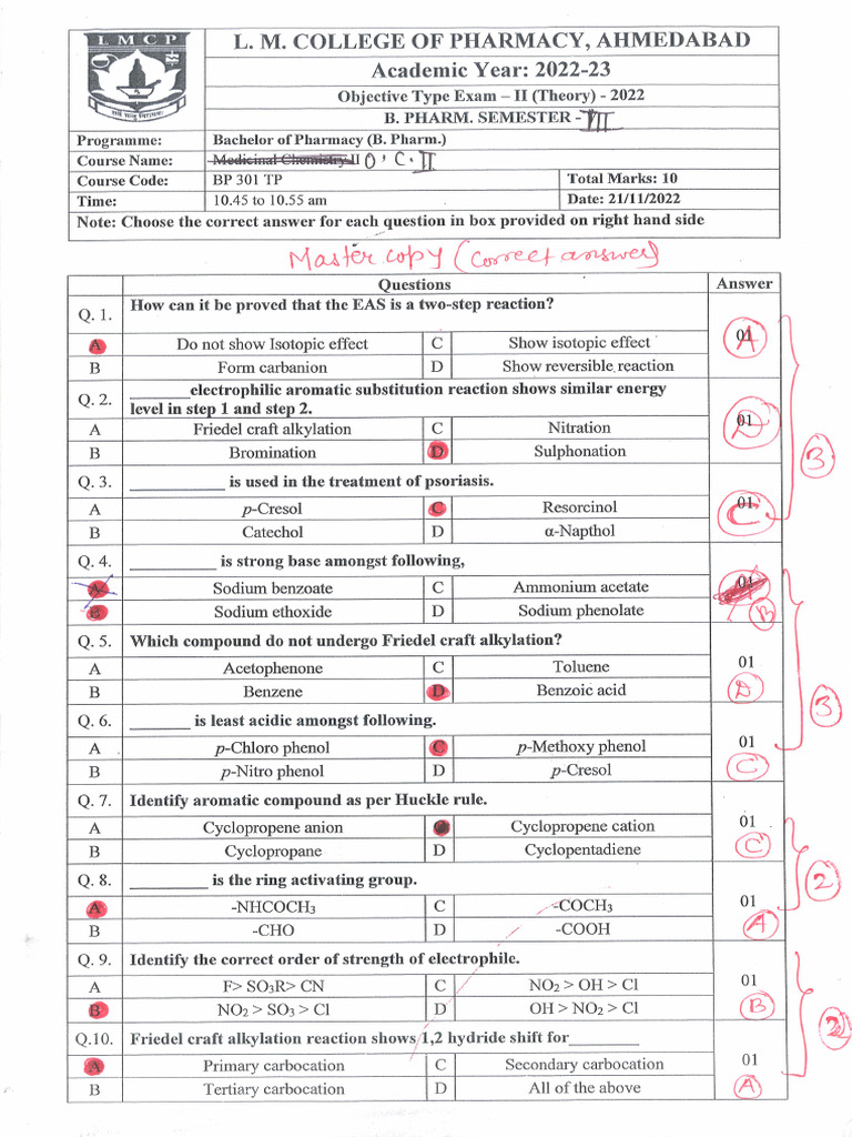 Bph-3 Ote-I Bp301tp Question Paper | PDF