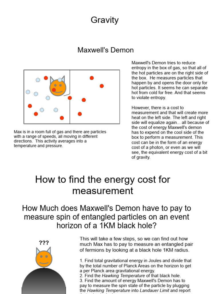 Gravity Maxwell's Demon Rev 5 | PDF | Black Hole | Hawking Radiation
