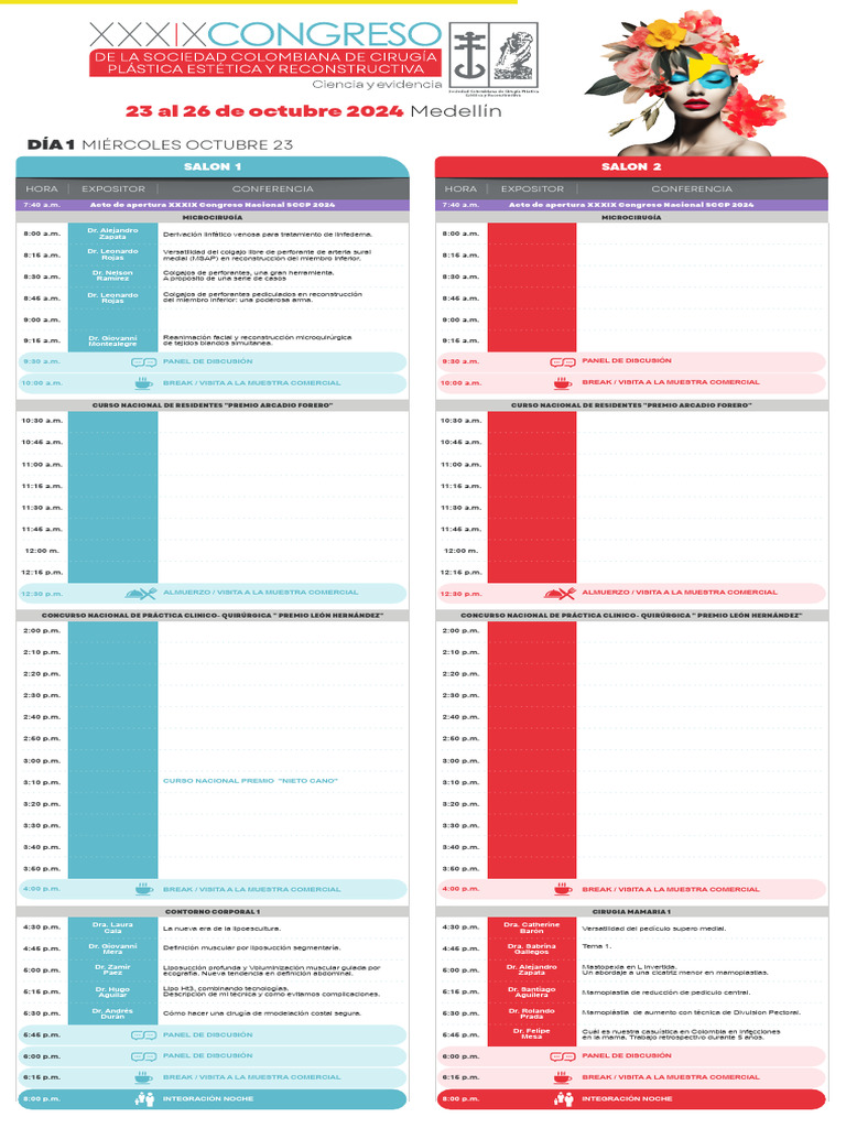 PROGRAMA Congreso Nacional SCCP 2024 Junio 5 2024 | PDF | Cirugía | Cirugía plástica