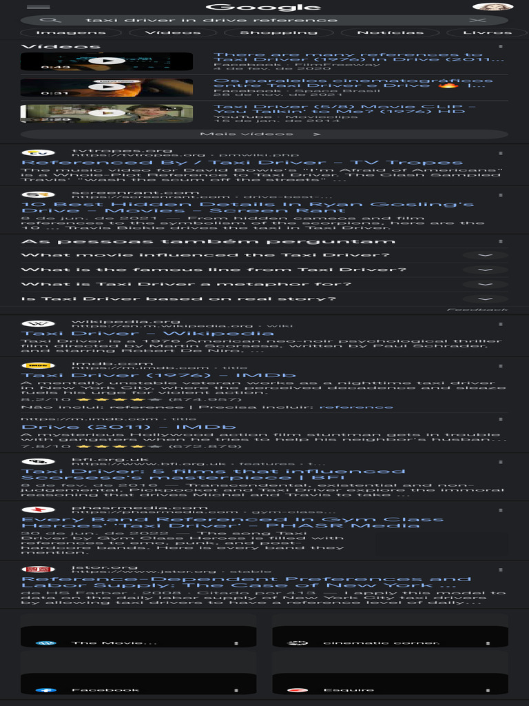 Film Reference: Taxi Driver & Drive | PDF