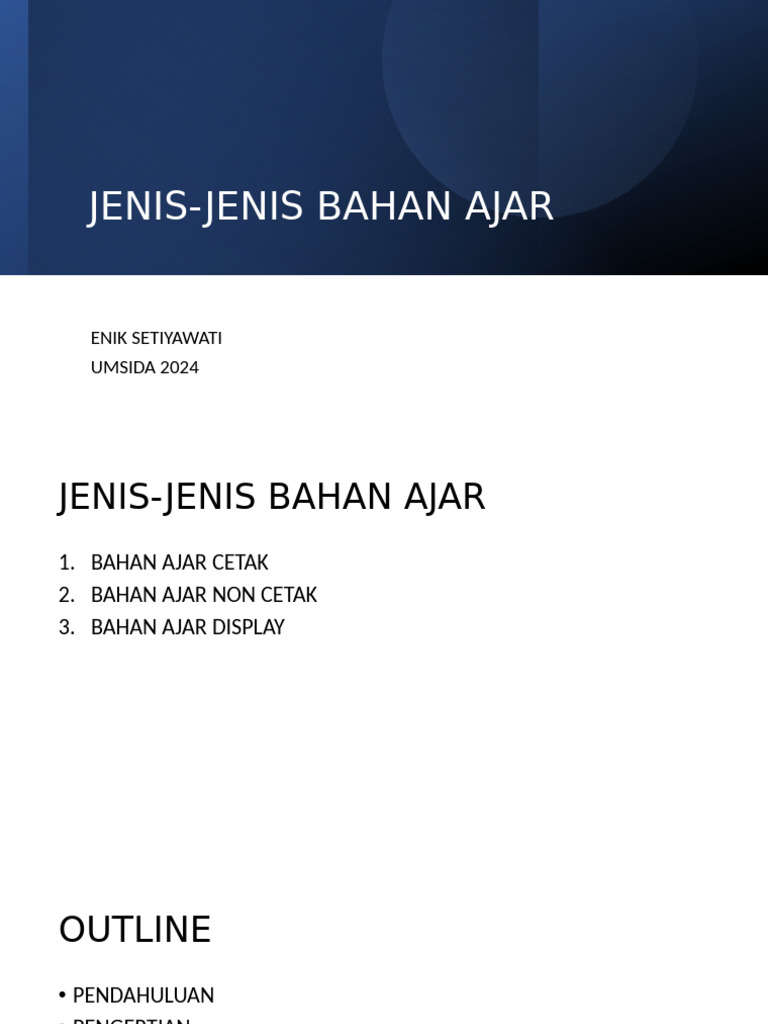 Jenis Bahan Ajar | PDF