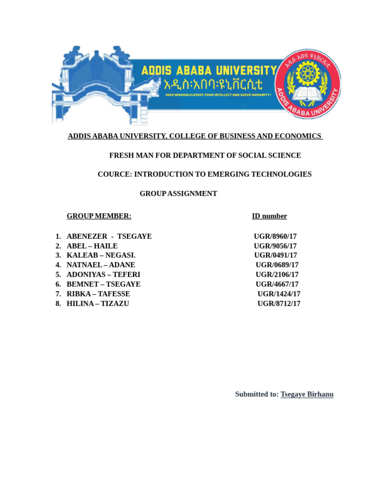 Addis Ababa University | PDF | Nanotechnology | Computer Vision
