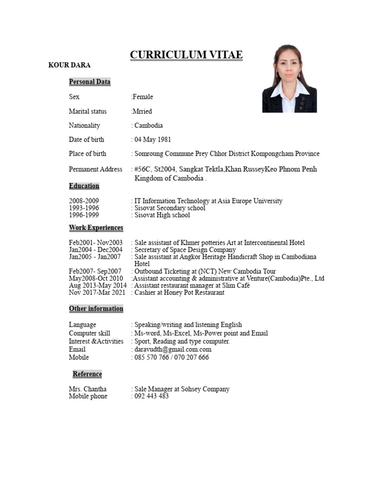 CV With New Photo (Revised On 18 Sep 21) | PDF
