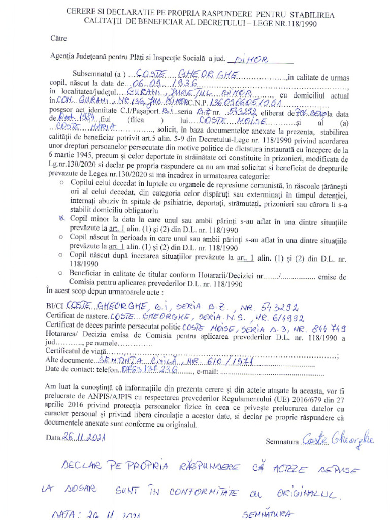 Cerere DL 118.1990 | PDF