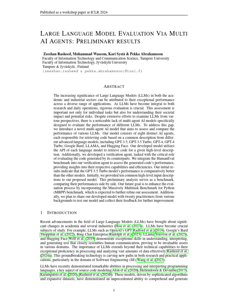 133_large_language_model_evaluatio | PDF | Artificial Intelligence | Intelligence (AI) & Semantics