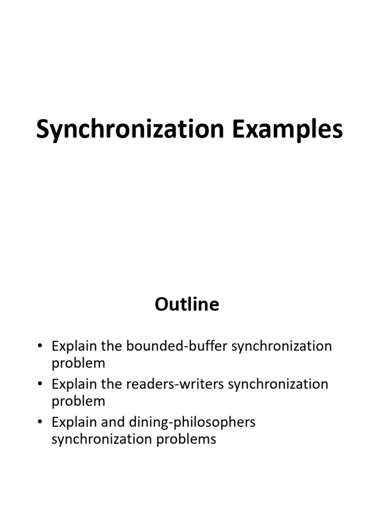 OS 8 Synchronization Examples | PDF | Computer Science | Computer ...