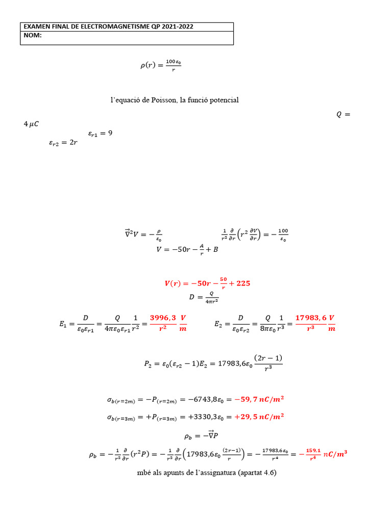 Problemes Final 2021 2022 QP Sol | PDF
