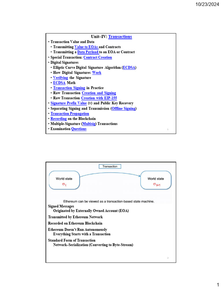 BCT Unit IV 01 Transactions | PDF | Computer Security | Security