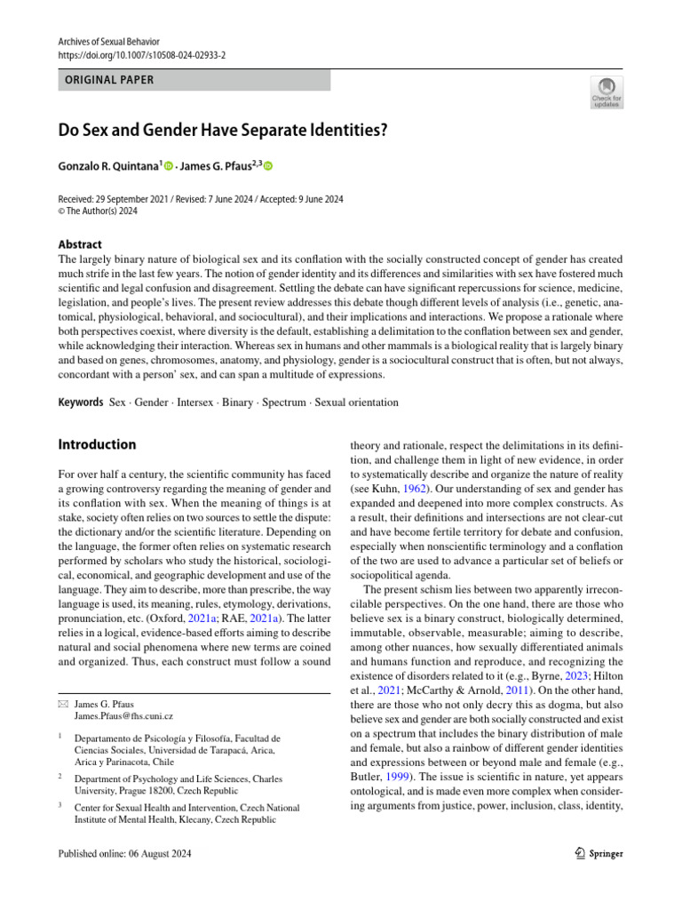 Tema 10 - (Versão em Inglês) - Do Sex and Gender Have Separate ...