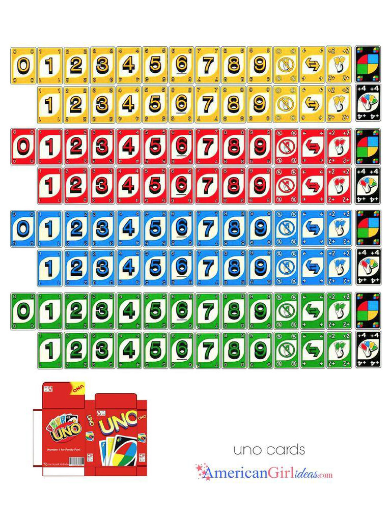 UNO Cards Front (1) | PDF