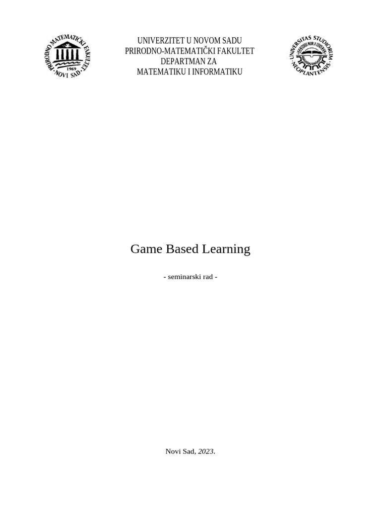 Game Based Learning | PDF
