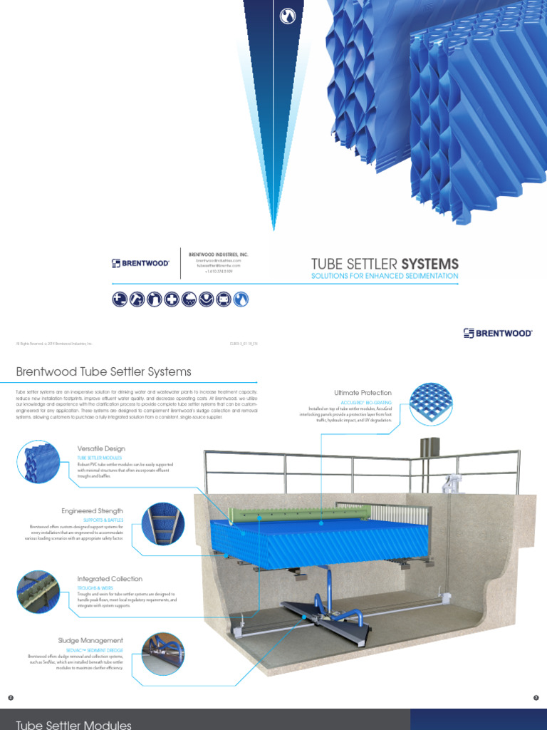 Tube Settler Brochure | PDF | Chemical Engineering | Water Management