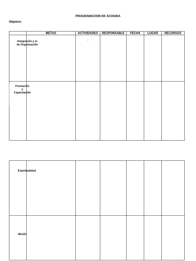 Programa de Acogida | PDF