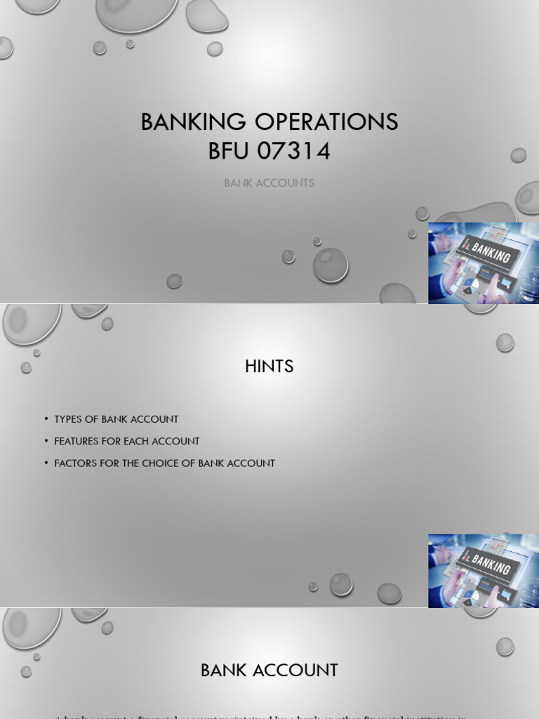 Types of Bank Accounts l 1a | PDF | Transaction Account | Banks