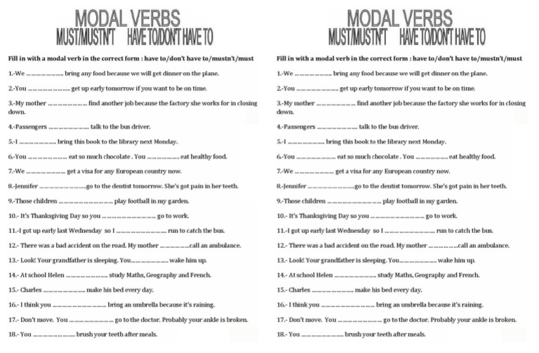 Modal Verbs | PDF