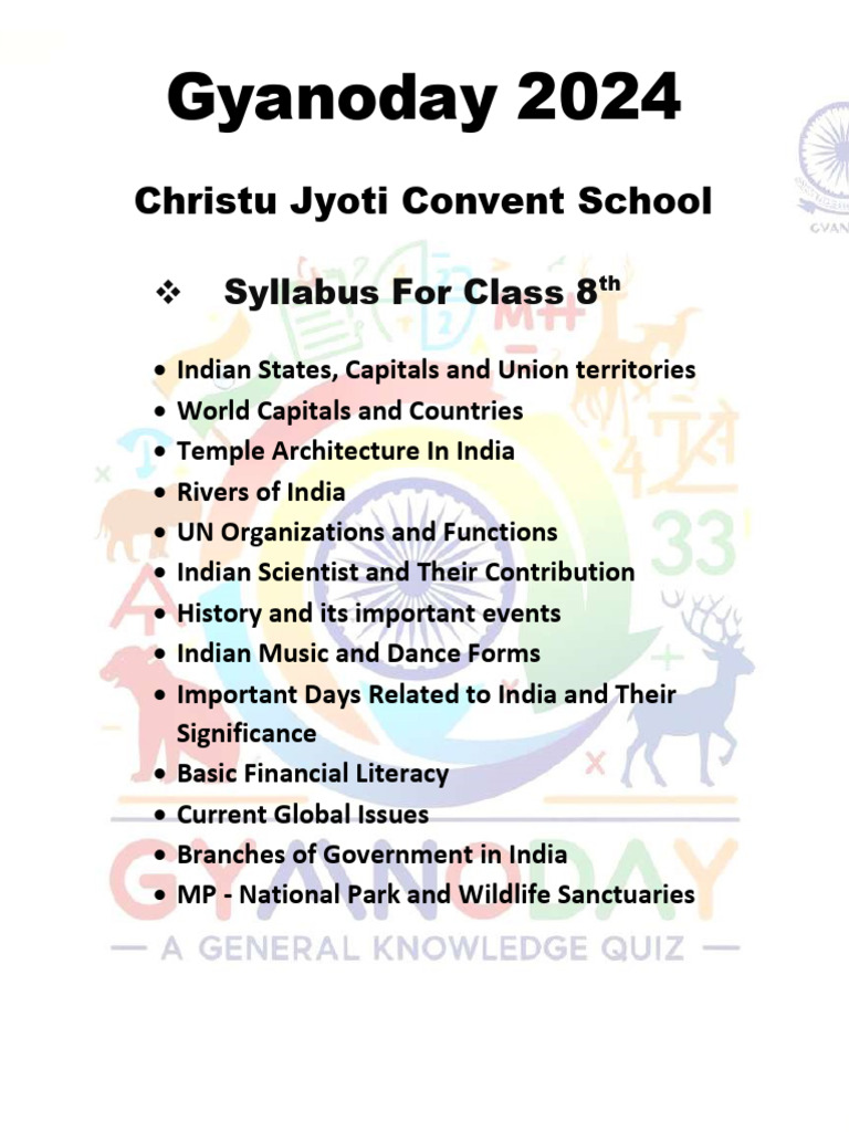 Class 8 Syllabus Overview 2024 | PDF