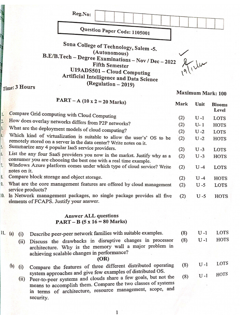 Model QP For Sem-5 Set-2 | PDF