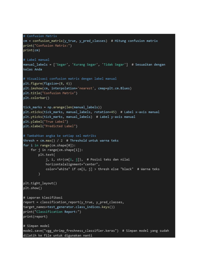 Analisis Hasil Evaluasi CNN Berbasis VGG16 | PDF