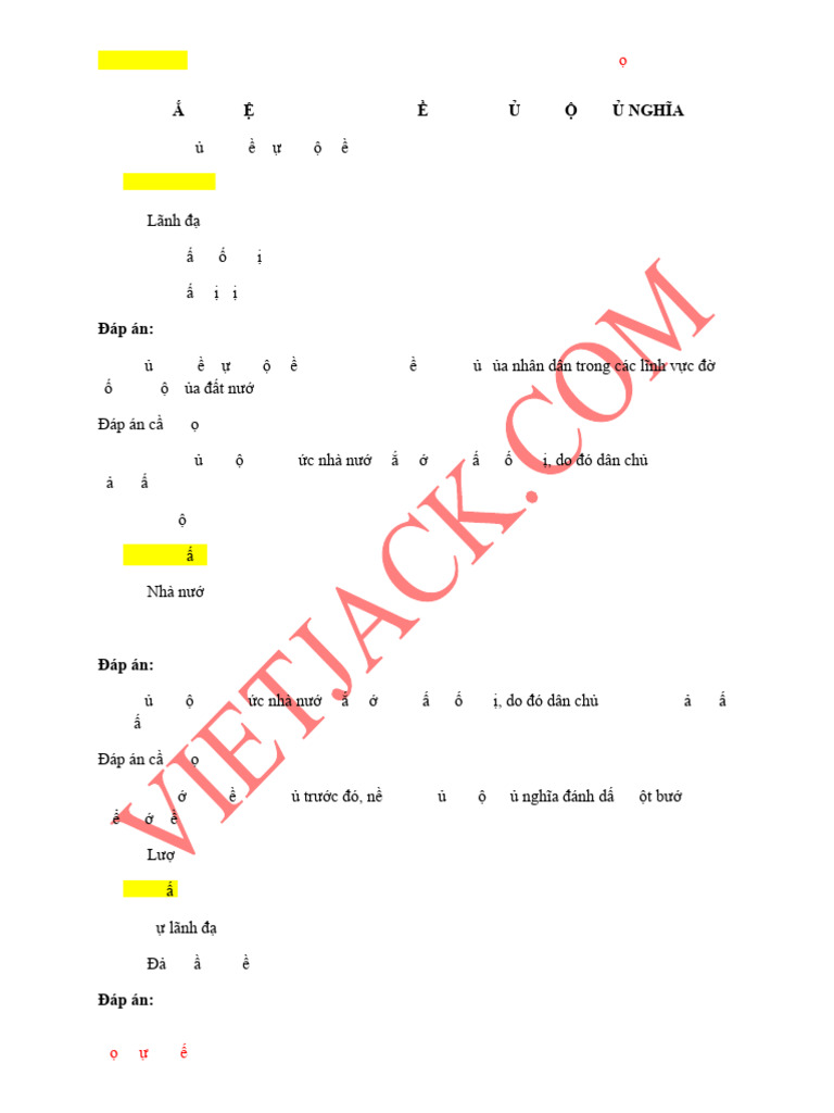 Trac Nghiem GDCD 11 Bai 10 | PDF