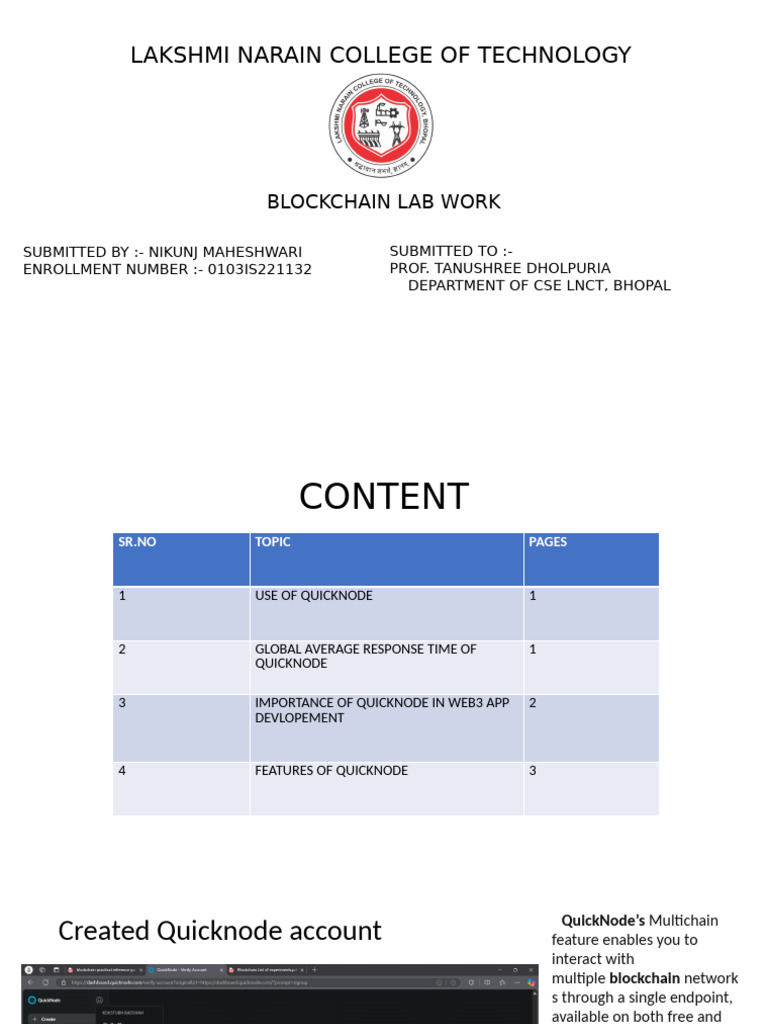 Overview To QuickNode (1) N | PDF | Information Science | Computing