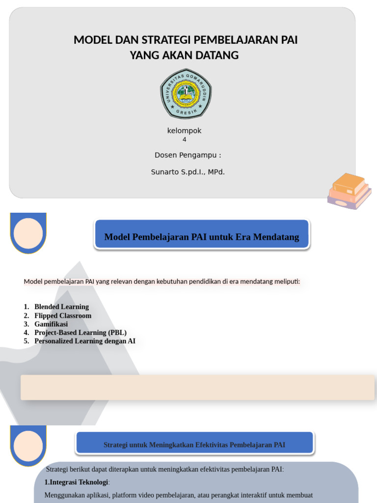 Ppt Kelompok 4 Model Strategi Pembelajaran Pai Yang Akan Datang | PDF