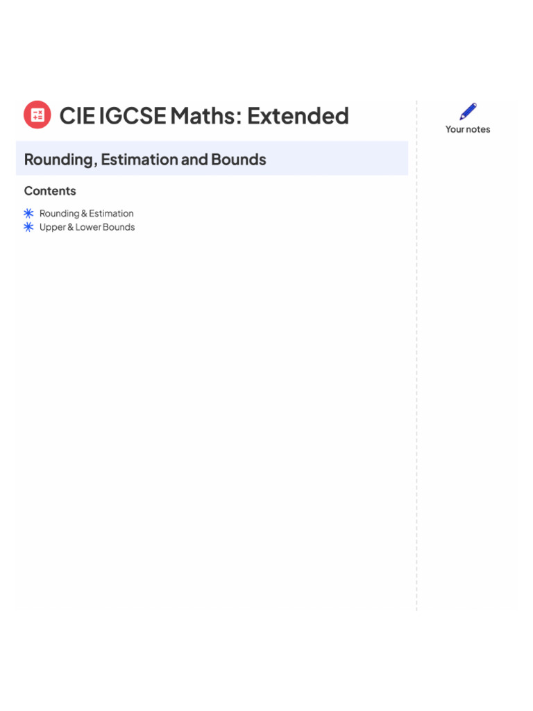 1.13 Rounding, Estimation and Bounds | PDF