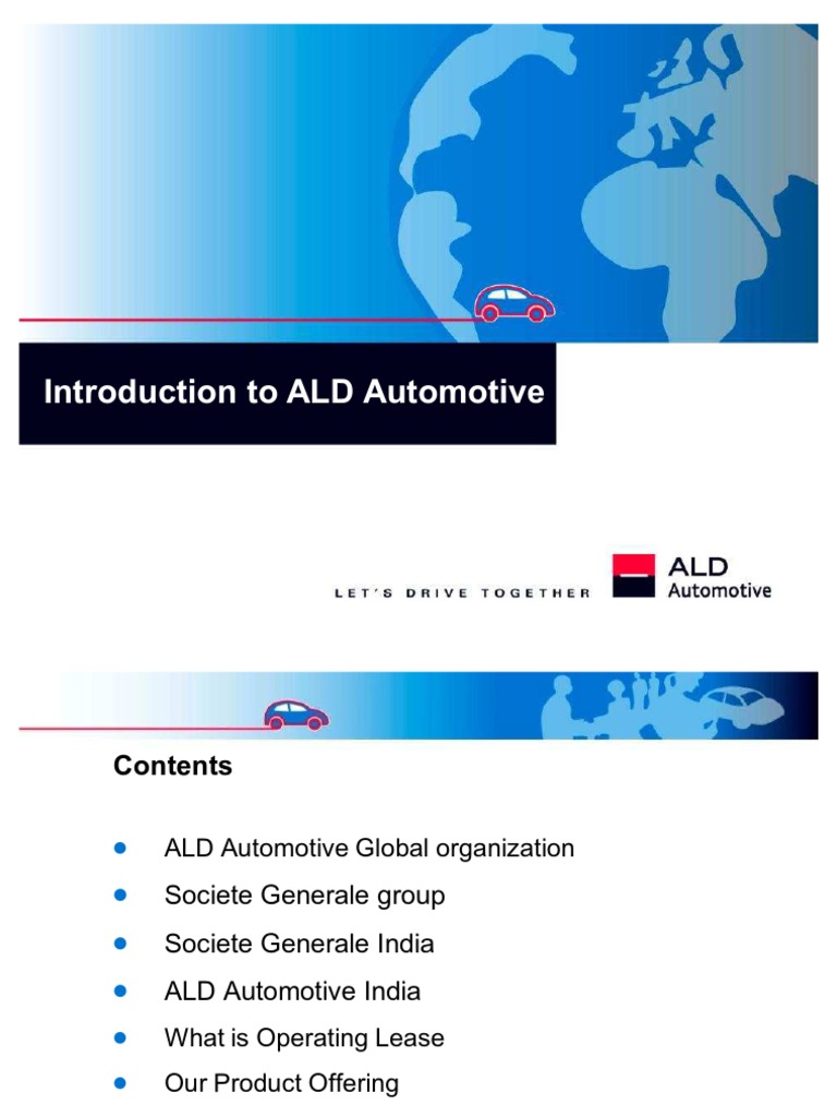Intro to ALD Automotive Sept 2011 | Business | Business Economics