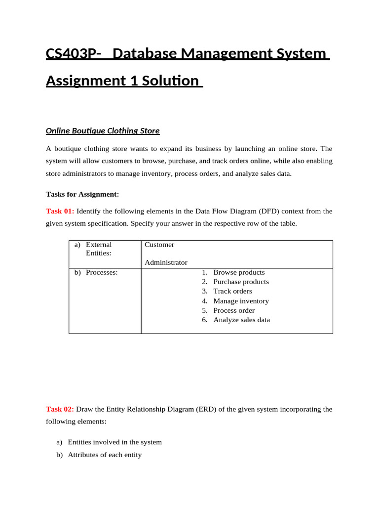 Cs403p Assignment No 01 Solution Pdf