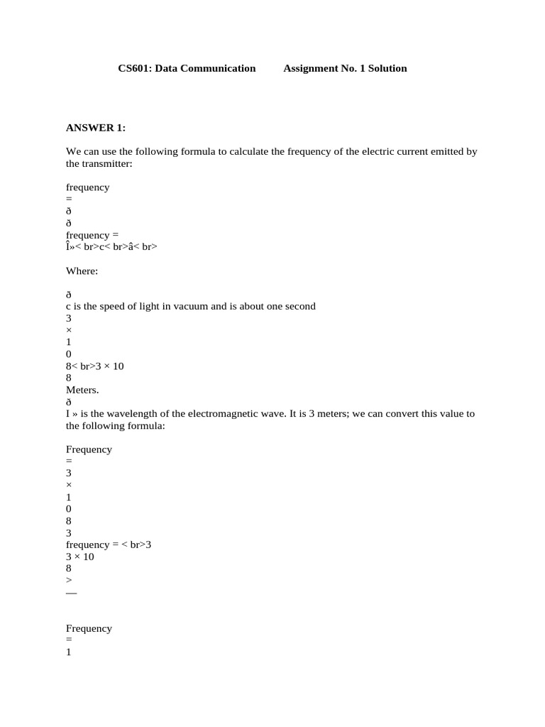 CS601 Assignment 1 Solution | PDF