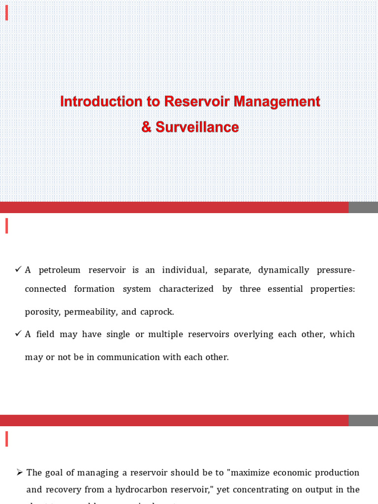 Reservoir Management | PDF | Petroleum Reservoir | Oil Well