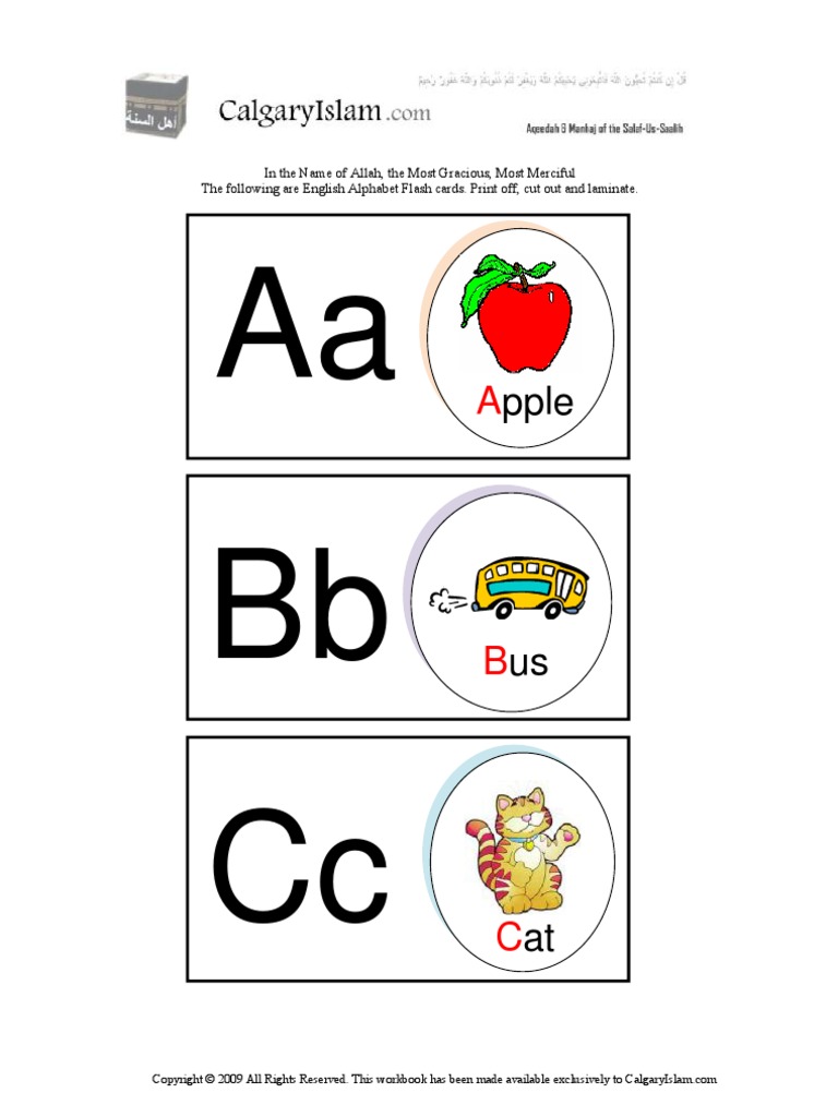 English Alphabet Flash Cards | PDF