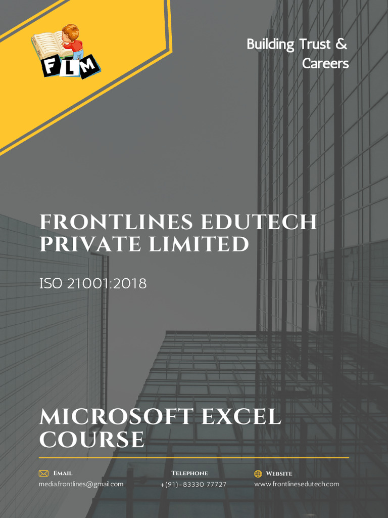 Microsoft Excel Course Syllabus Brochure | PDF | Microsoft Excel | Computer Programming