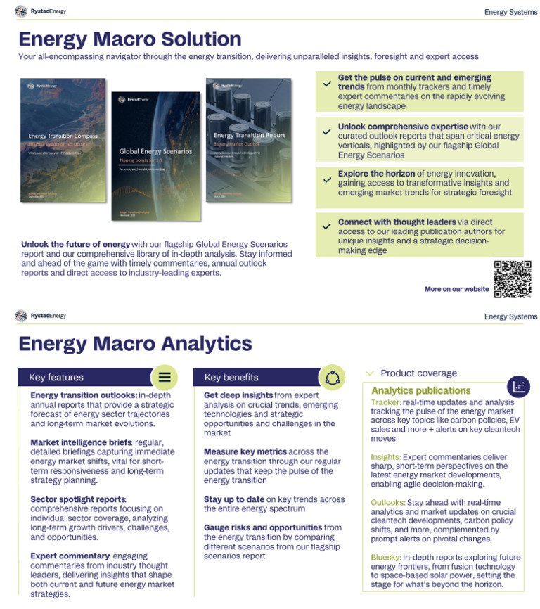 Energy Macro Solution - Two Pager | PDF