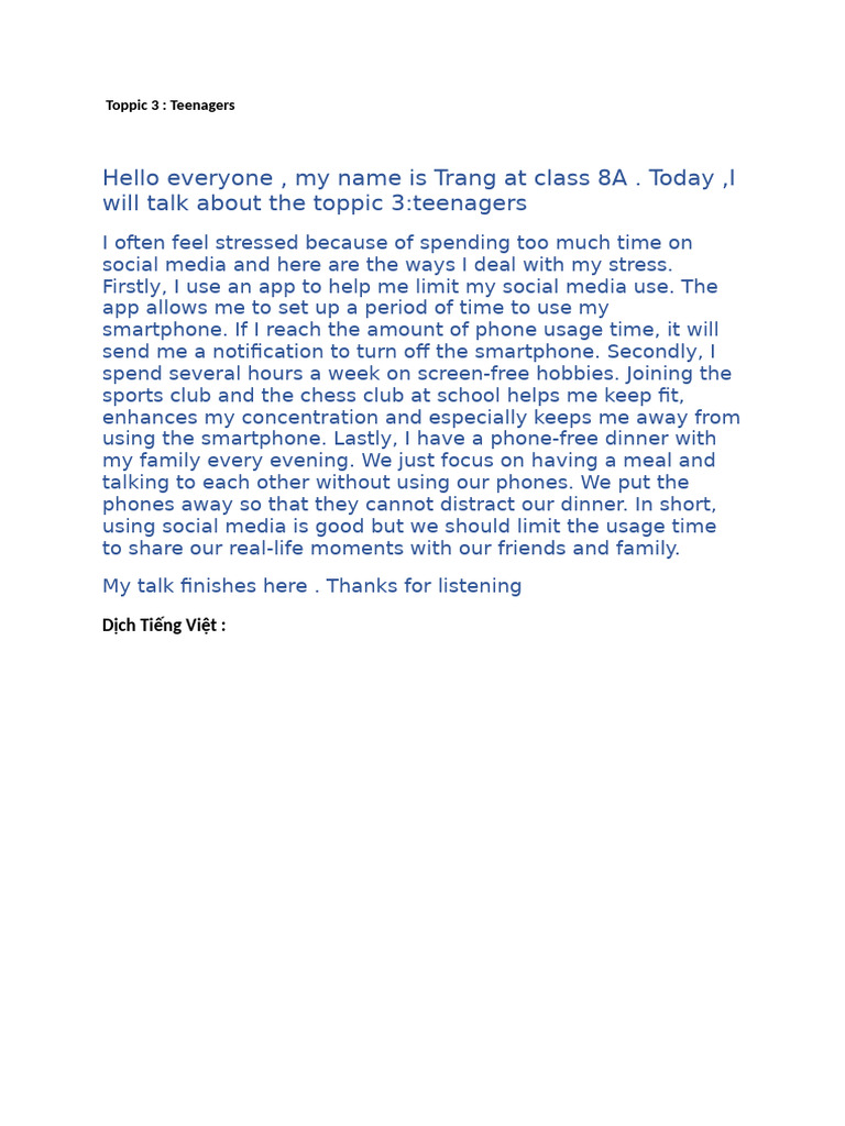 Toppic 3 Teenagers | PDF