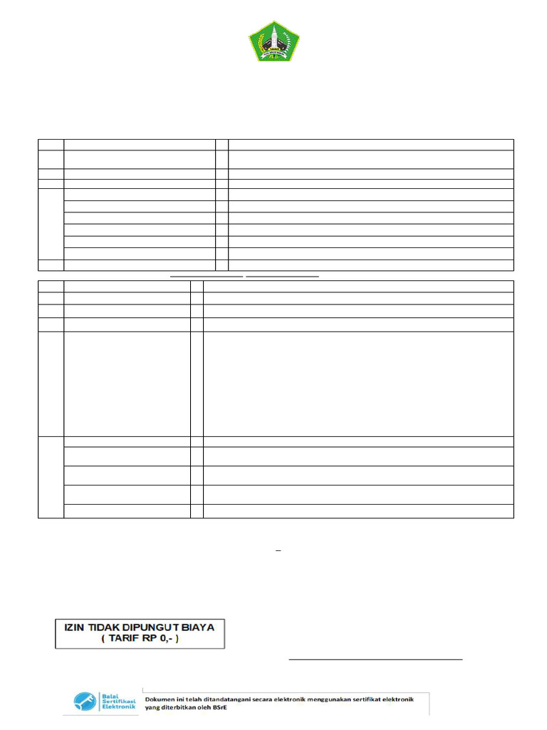 Contoh PKKPR (Non Berusaha) | PDF