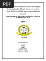 Self Inductance XII Physics Investigatory Project | PDF | Inductor ...