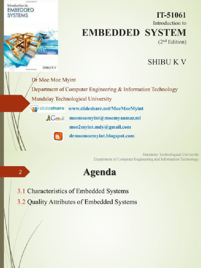 7 - Characteristics of Embedded Systems | PDF