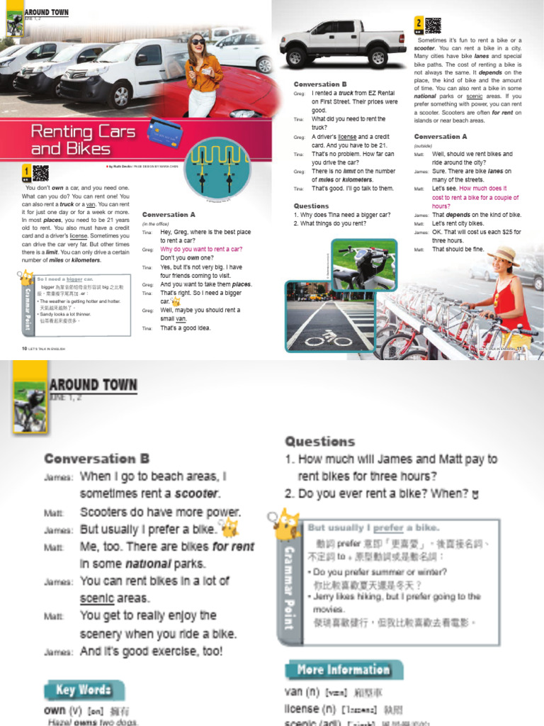 Renting Cars, Bikes, and Scooters Guide | PDF | Land Transport | Land ...