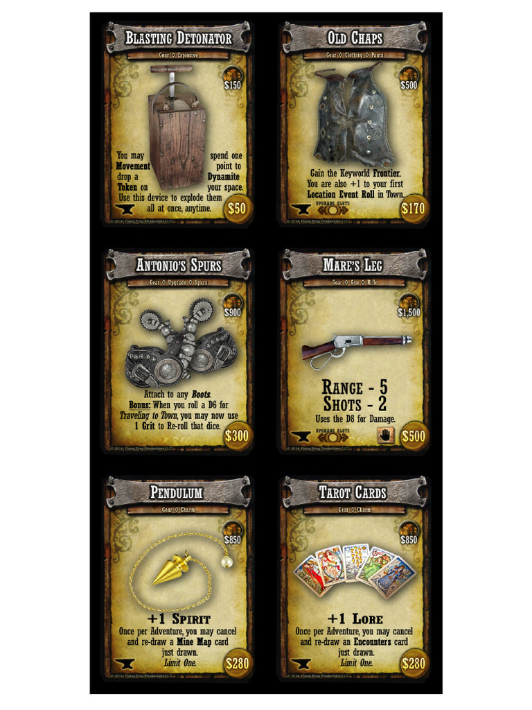 18 New Gear and Artifact Cards v2 | PDF