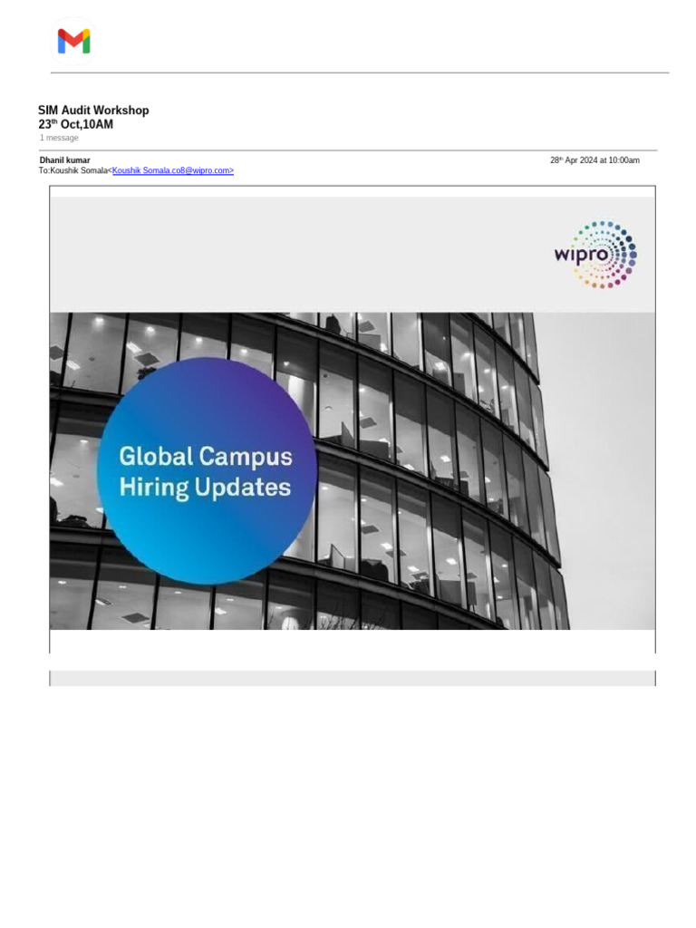 Koushik Wipro Certificate 2024 | PDF