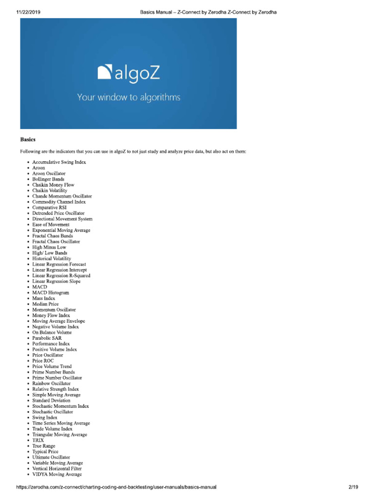 Zerodha Algo | PDF