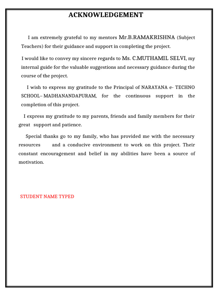 Acknowledgement 1 | PDF
