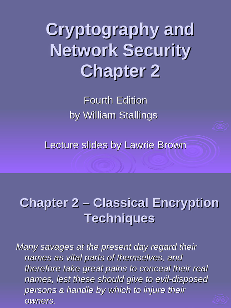 ch02 | PDF | Cryptography | Cryptanalysis