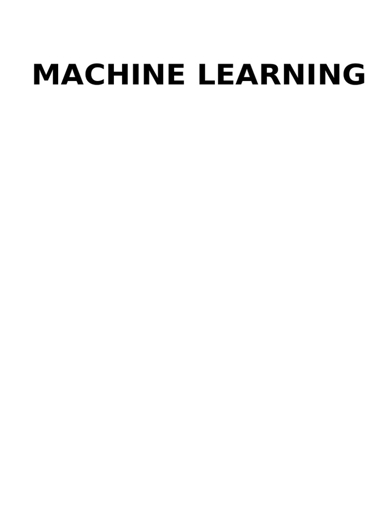 ML_UNIT_1 | PDF | Machine Learning | Statistical Classification